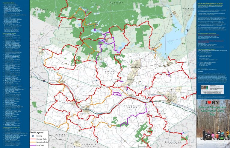 Fulton/Montgomery Snowmobile Map - Things to do in Fulton County NY